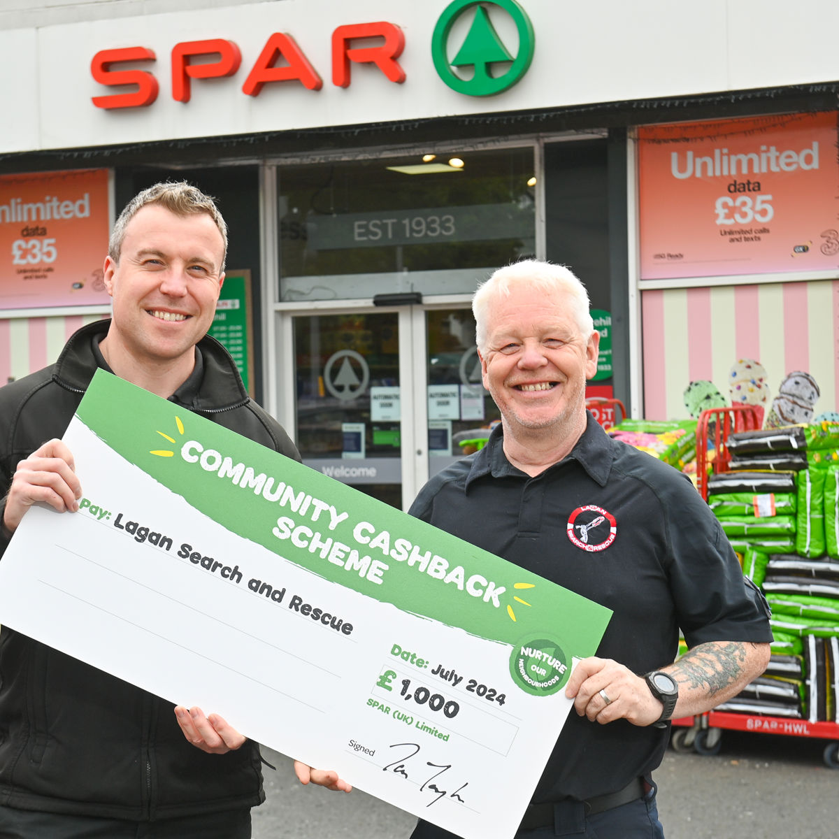 SPAR NI donate £20,000 to local community organisations